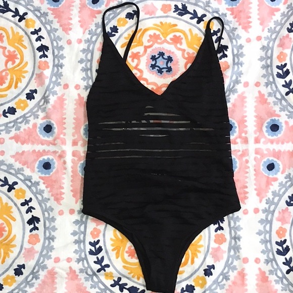 Beach Riot | Swim | New Beach Riot Sheer Panel One Piece Swim Z385 ...